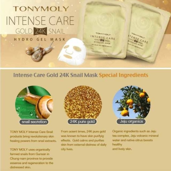 Tonymoly | Makeup | Tonymoly Intense Care Gold 24k Snail Gel Mask ...